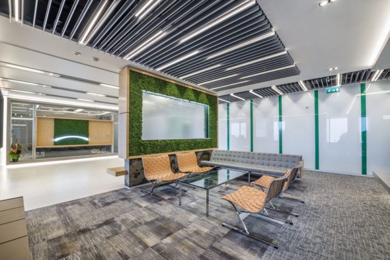 Green Walls - A Cool Design Accent For Offices With Personality